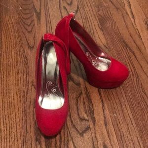 Speed Limit 98 | Shoes | Red Hot Platform Heels | Poshmark